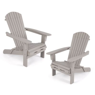 2-pack Fällbar Adirondack Stol i trä med 180 kg bärförmåga ...